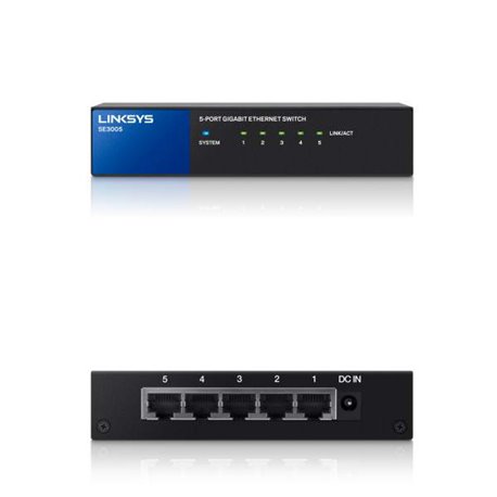 SWITCH LINKSYS SE3005 ESCRITORIO 5 PUERTOS GIGABIT 10/100/1000M ...