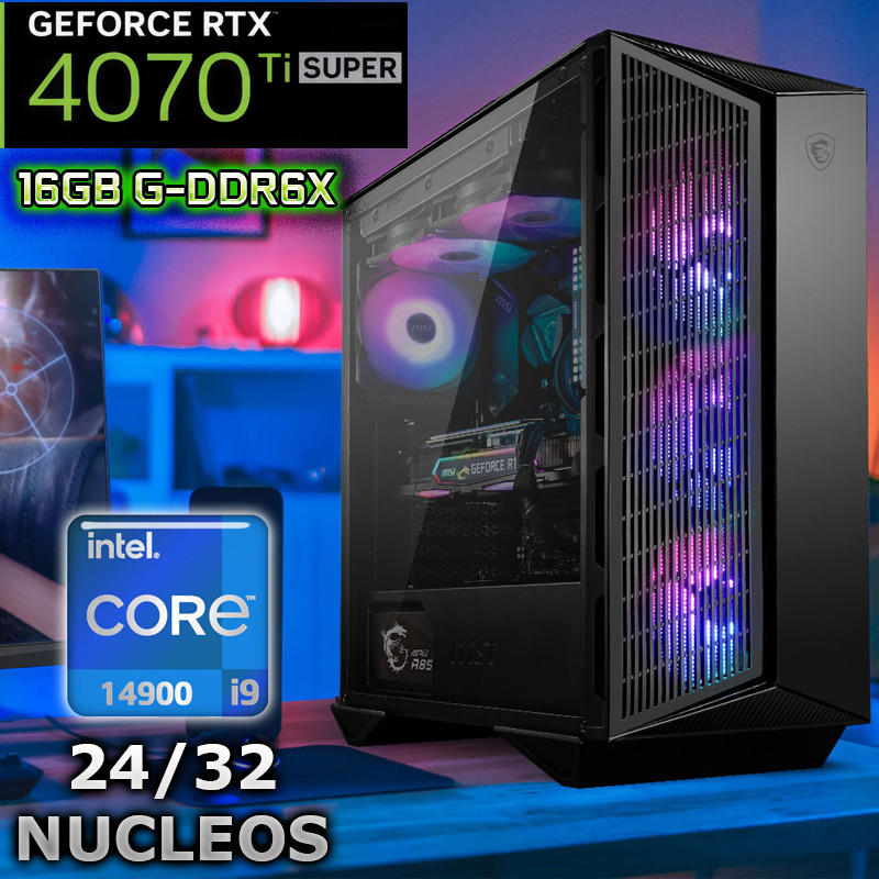 PC GAMER Y WORKSTATION CORE I9-14900k 24/32 NUCLEOS RTX-5070TI