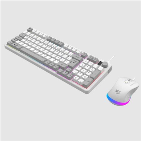 Kit Teclado y Mouse Balam Rush Gamer Squad Conquest KG515 Blanco USB ...
